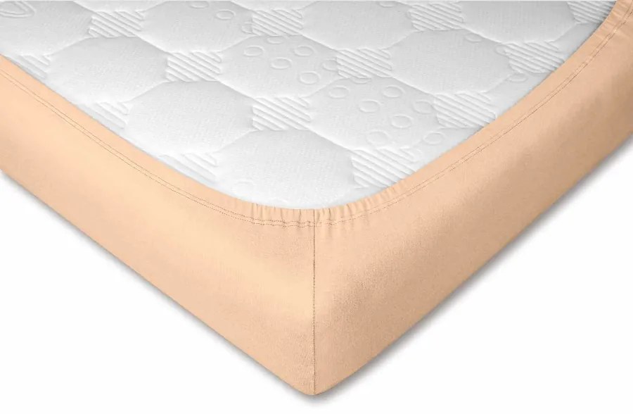 DADKA Jersey prostěradlo medové Rozměr 90x200x25