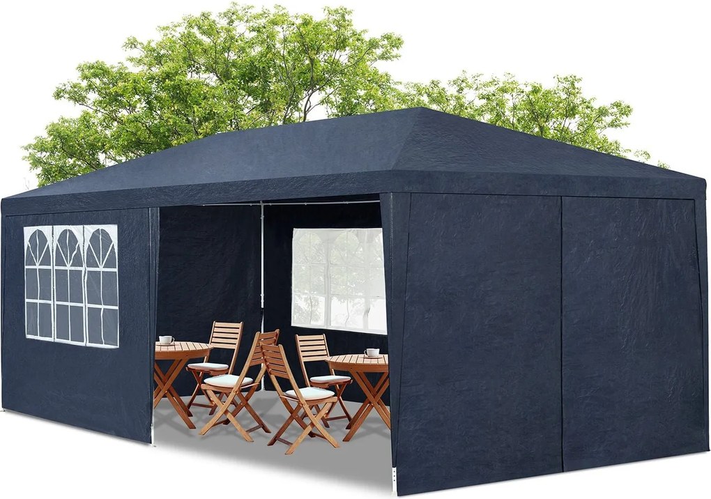 Juskys Zahradní párty stan 3 × 6 m Barva: tmavě šedá