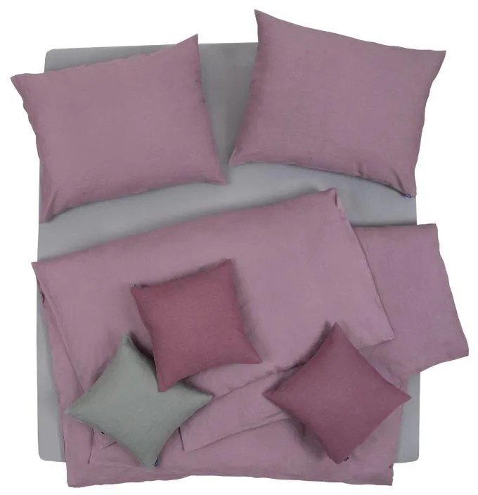 SCANquilt povlečení LINO fialovohnědá 140 x 200/70 x 90 cm