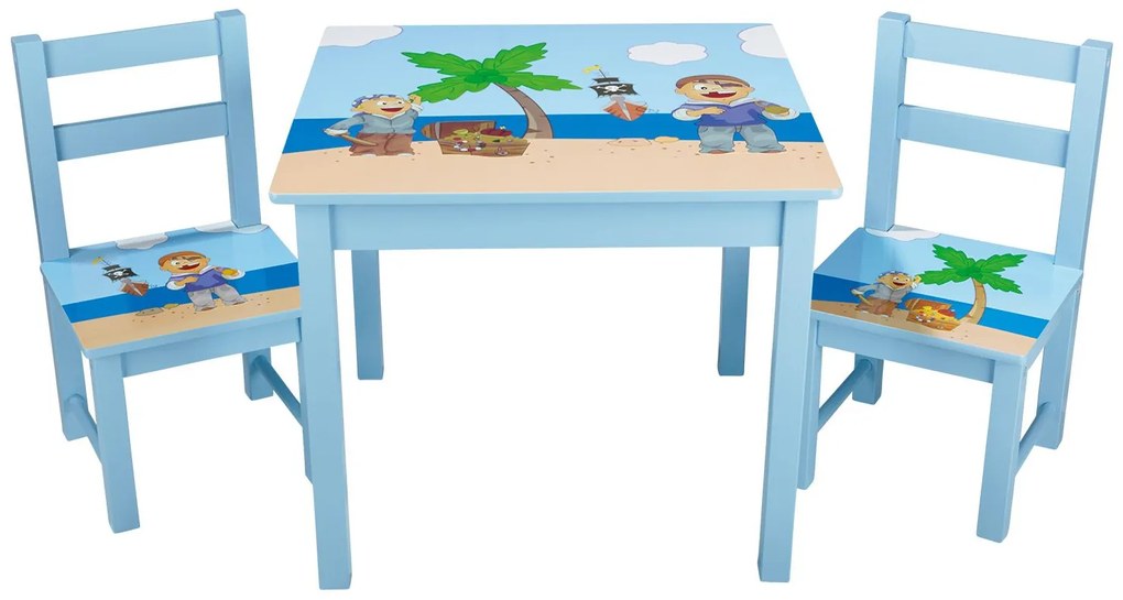 LIVARNOLIVING® Dětský stůl se 2 židličkami (modrá), Barva: modrá - 4056232206617
