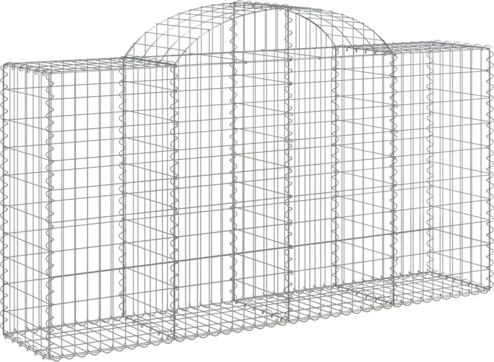 Klenuté gabionové koše 30ks 200x50x100/120cm pozinkované železo 3146337