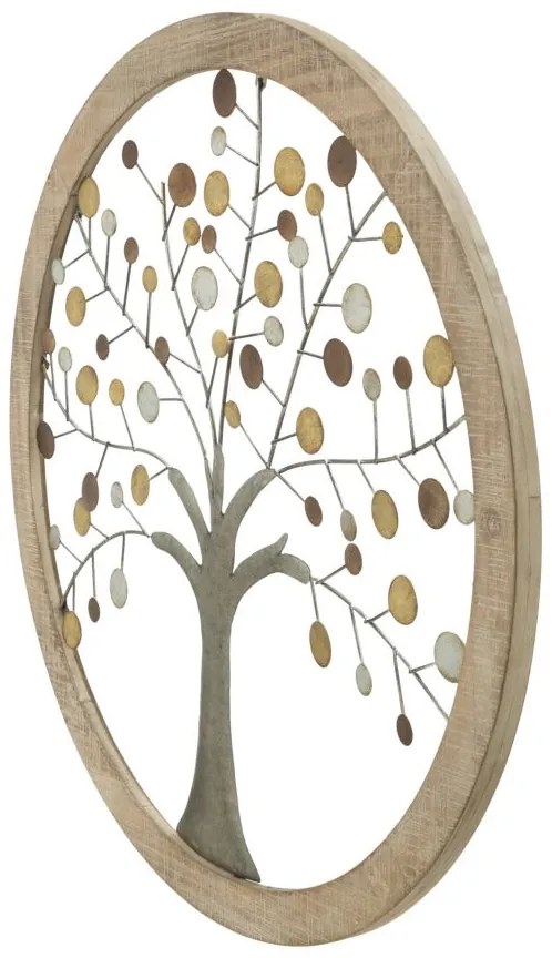 Nástěnná dekorace Mauro Ferretti Tree, 61x1,8 cm, zlatá/hnědá