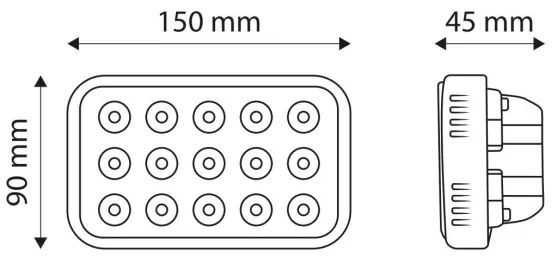 LED Bodové svítidlo pro automobil EPISTAR LED/45W/10-30V IP67 6000K