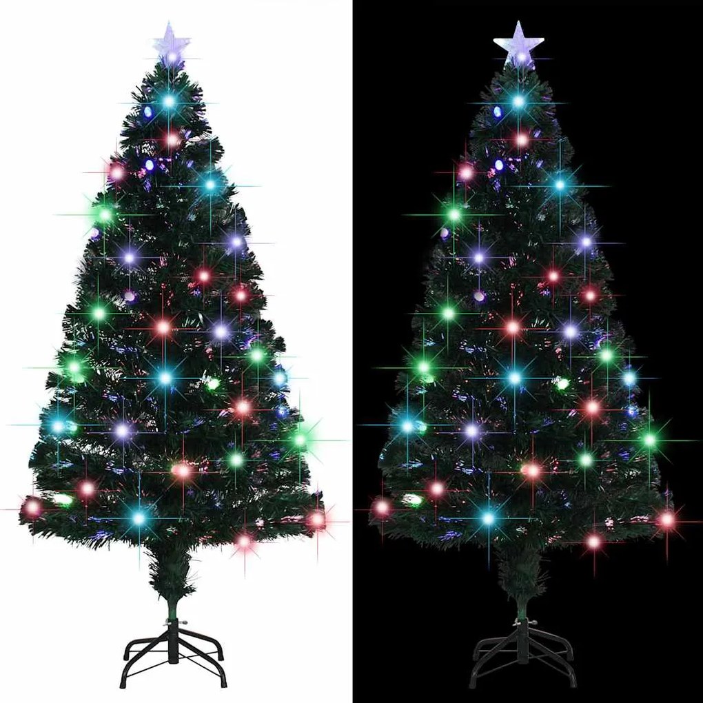 Předem osvětlený vánoční stromek se stojanem a LED 150 cm optické vlákno 284301