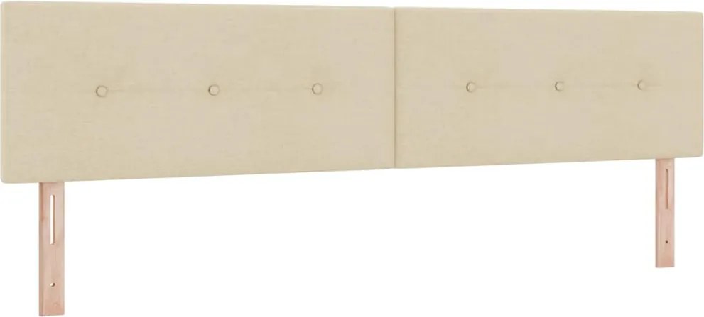 Postel s boxspringem s čelo Krémová 200 x 200 cm textil 3341130