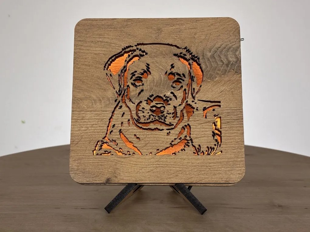 Li-Go "Štěně" lampa 19x19cm provedení povrchu: černá s patinou