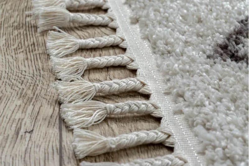 Dywany Łuszczów, Kusový koberec Berber Asila B5970 cream and brown, 120x170, béžová, obývací pokoj