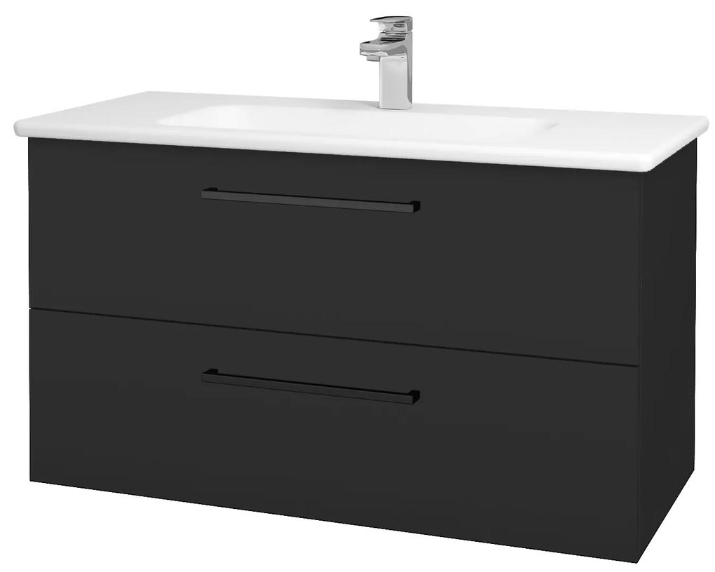 Dřevojas Koupelnová skříň GIO SZZ2 100 Varianta: M01 Bílá mat / Úchytka T06 / M01 Bílá mat