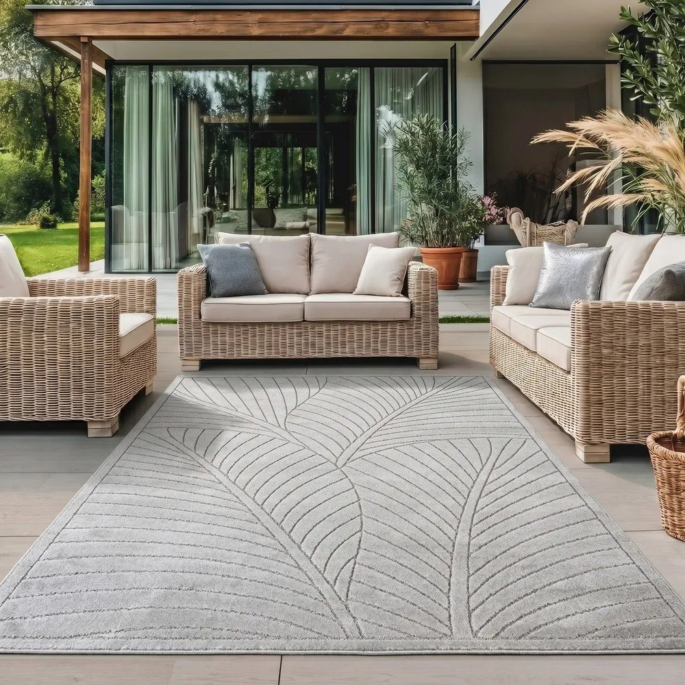 Vnitřní a venkovní koberec ve stříbrné barvě 200x290 cm Nova 1203 – Ayyildiz Carpets
