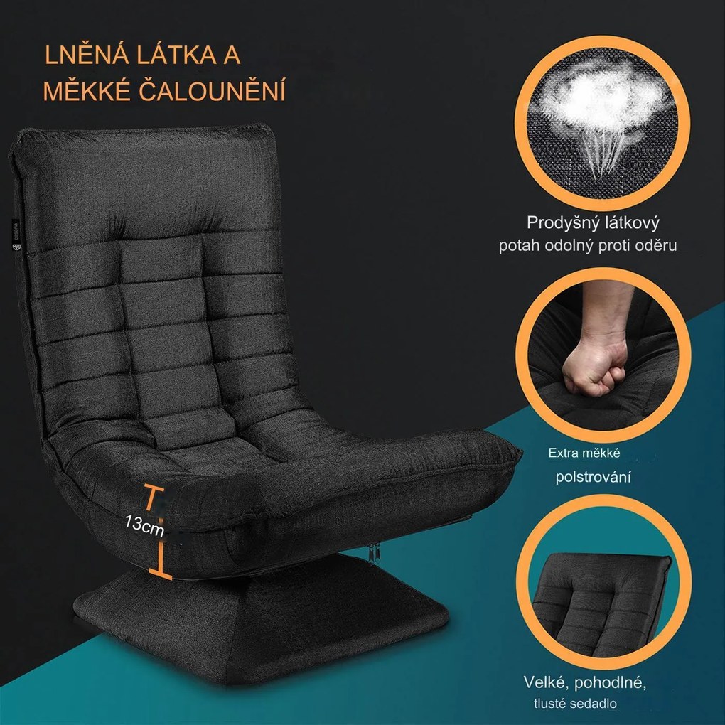 Deuba Relaxační křeslo - černé