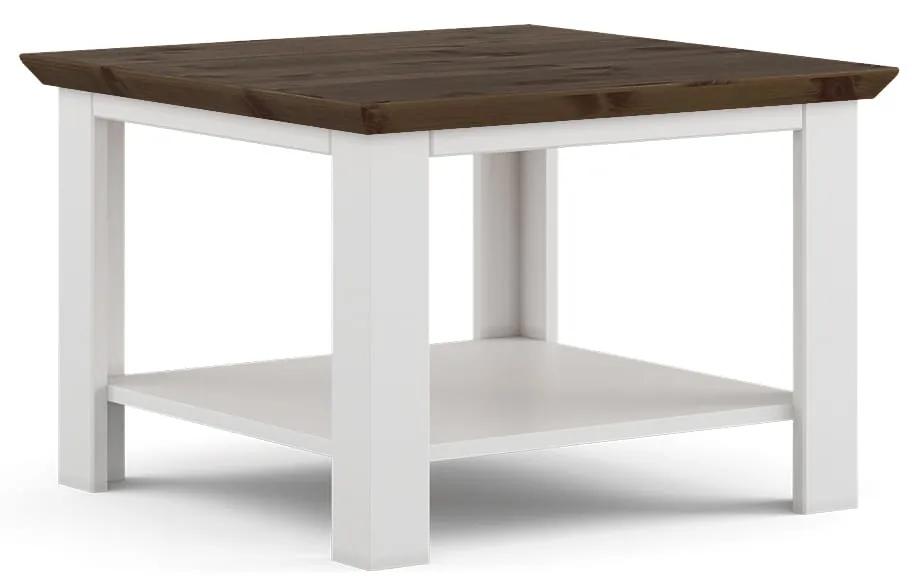 Dřevěný konferenční stolek bílý/tabakový Marone Elite