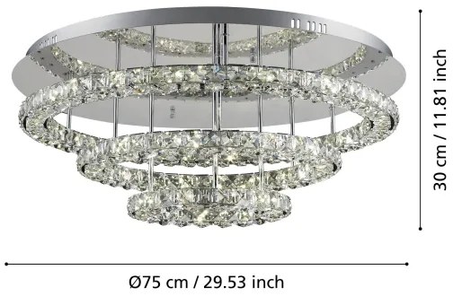 Eglo 39002 - LED Stropní svítidlo TONERIA LED/61W/230V