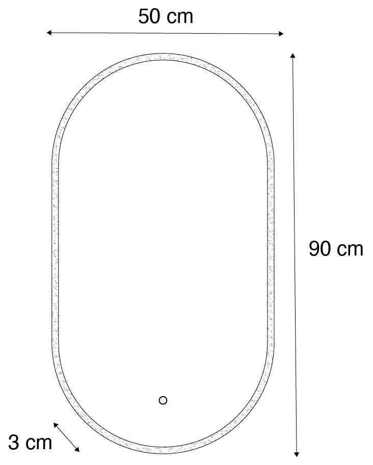 Moderní koupelnové zrcadlo vč. LED a dotykového stmívače - Bouwina