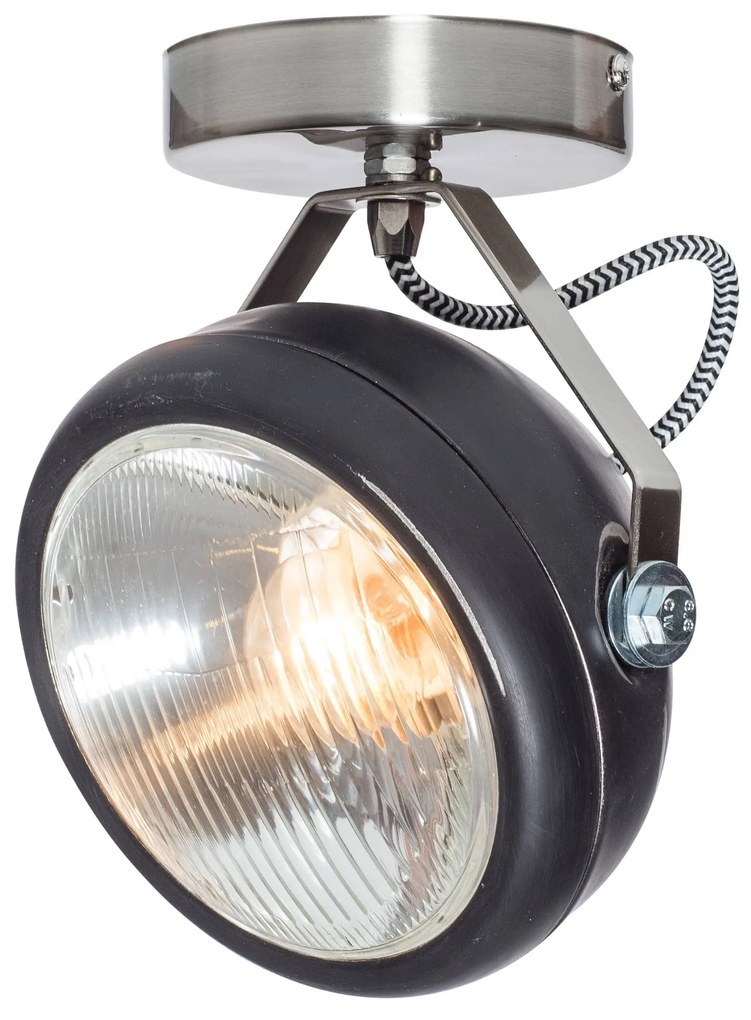 Lichtlab Designové stropní svítidlo No. 7 vintage, ø 18 cm Barva: Nerezová ocel