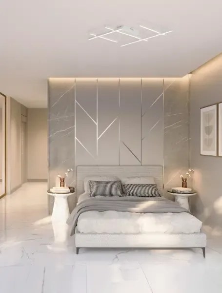 LED stmívatelné bílé designové stropní svítidlo Pace