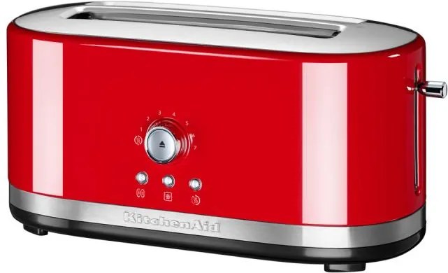 KitchenAid 5KMT4116EER toustovač s manuálním ovládáním a dlouhými otvory – královská červená