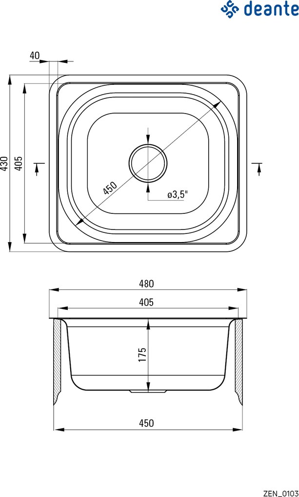 Deante Dřez Doppio nerez - ZEN 0103