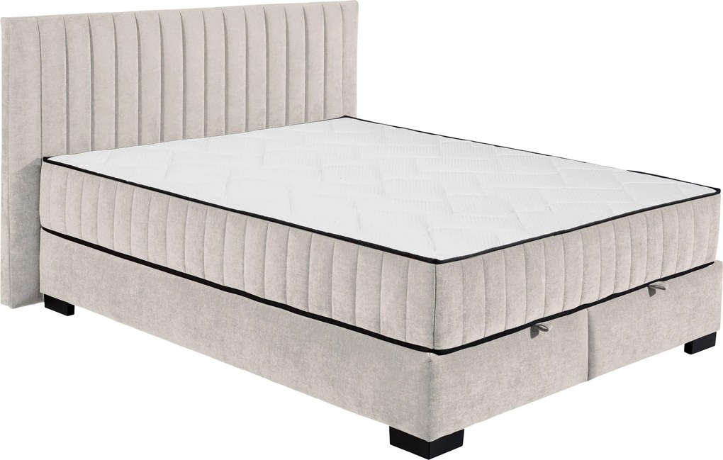 XXXLutz AMERICKÁ POSTEL, 160/200 cm, béžová MID.YOU - Postele s úložným prostorem - 002220053911