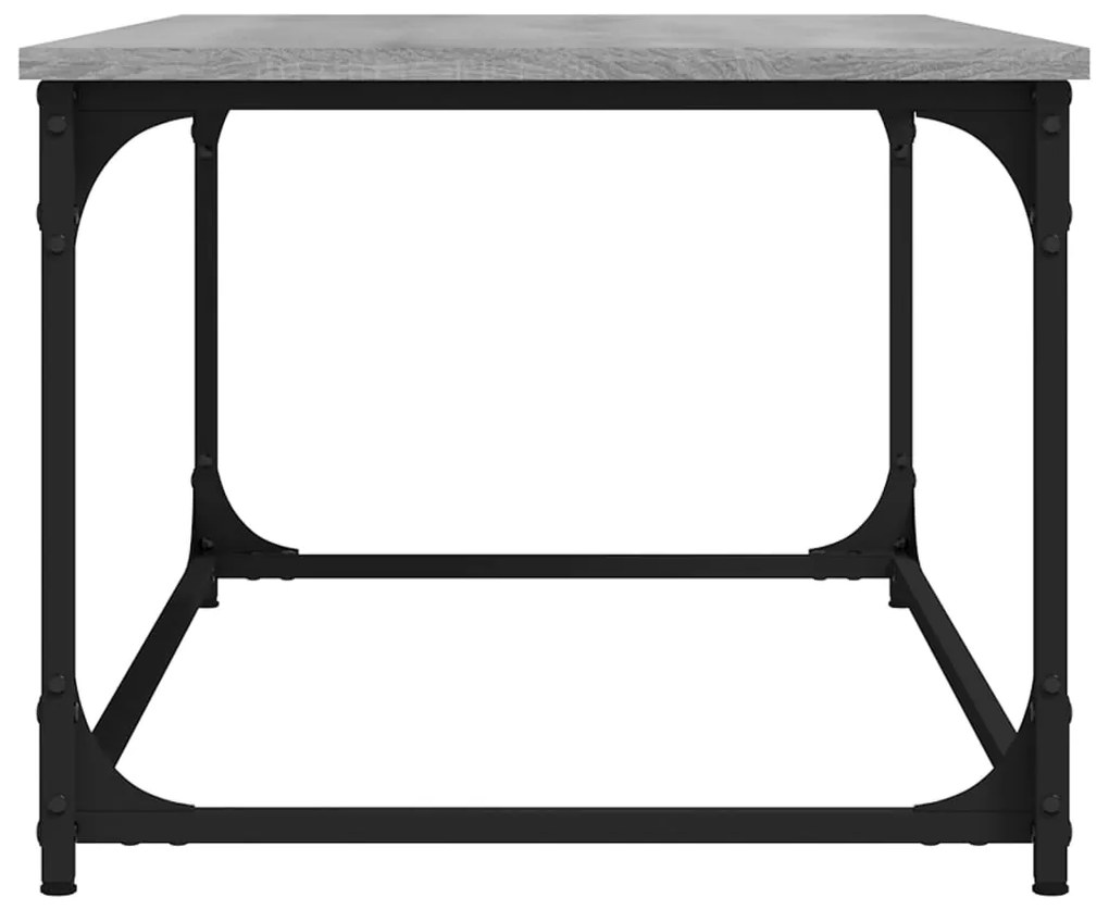 Konferenční stolek šedý sonoma 102x50x40 cm kompozit a železo - Default Title