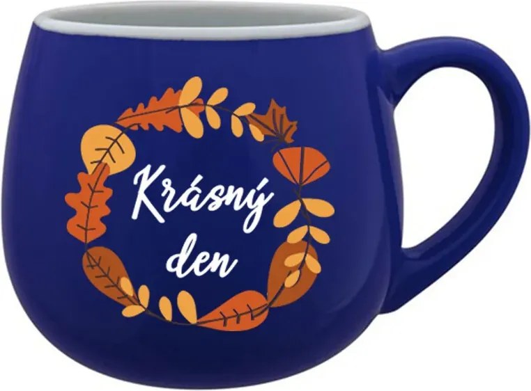 KRÁSNÝ DEN (PODZIM) - modrý keramický hrníček 300 ml