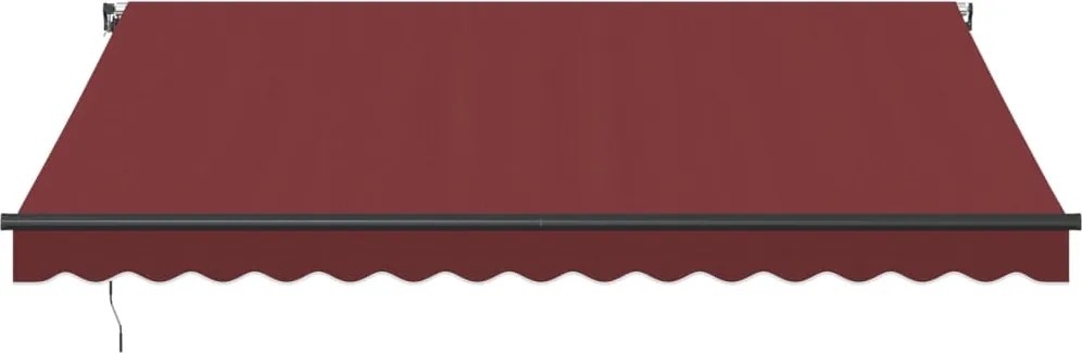 Ručně zatahovací markýza s LED světly burgundská 400 x 350 cm 3214999