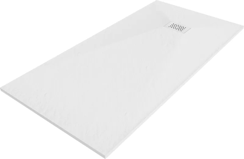 Mexen Hugo, obdélníková sprchová vanička SMC 180 x 80 cm, bílá, bílá krytka, 42108018-W