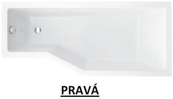 BESCO Asymetrická vana ESTE Nožičky k vaně - S nožičkami, Rozměr vany - 150 × 75 cm, Způsob provedení - Pravé - VANEST15P+OLVPINOZ