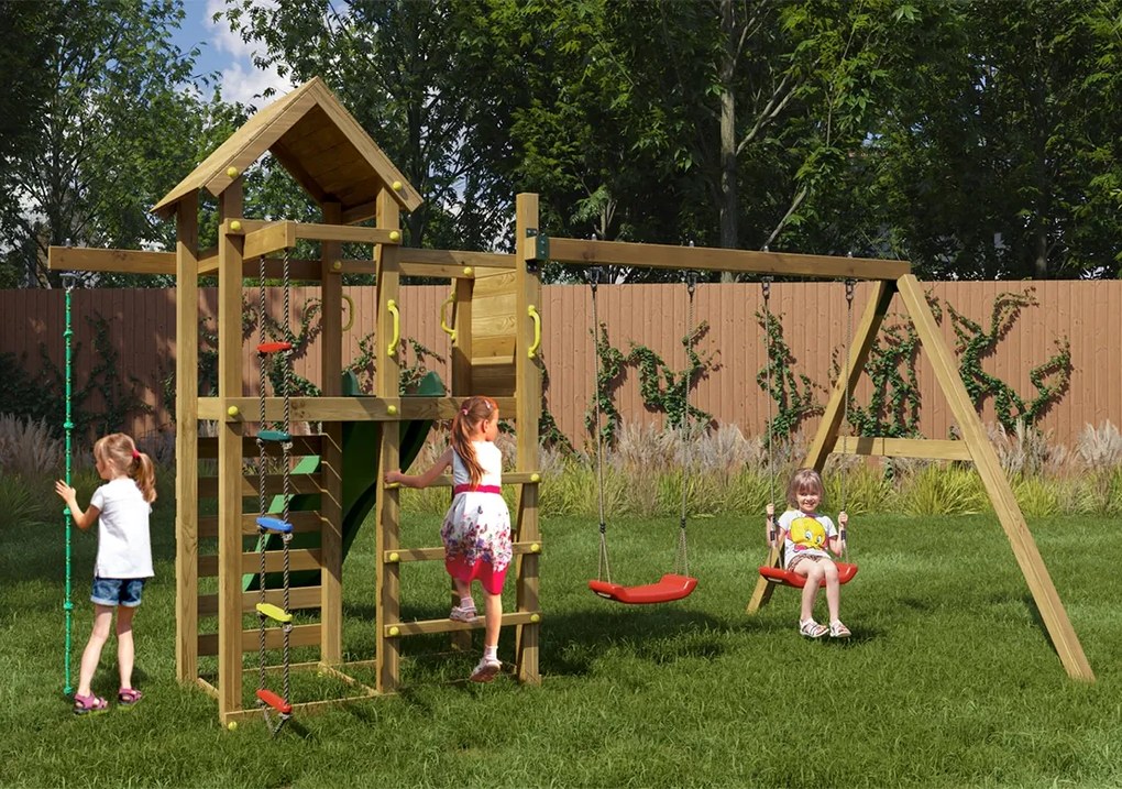 Marimex | Dětské hřiště Marimex Play Basic 011 + zelená skluzavka | 11640592