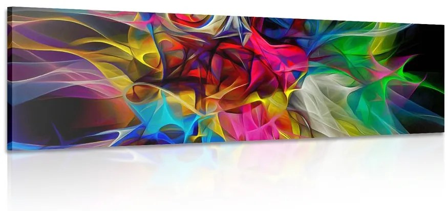 Obraz abstraktní barevný chaos - 120x40