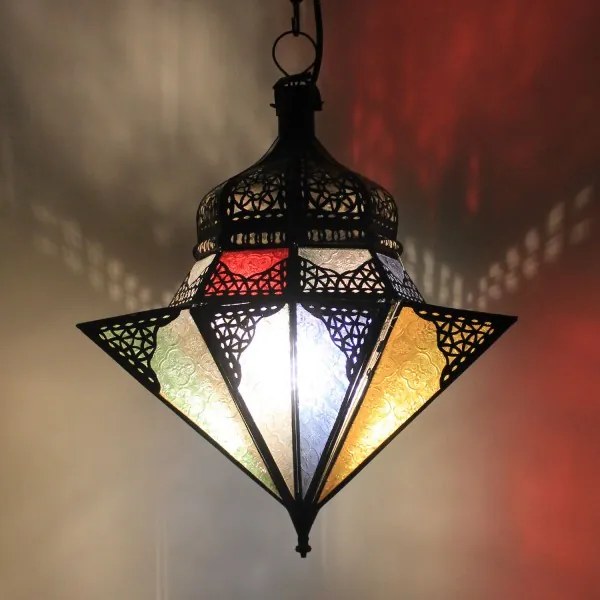 Orientální závěsná lampa Jawhara barevná