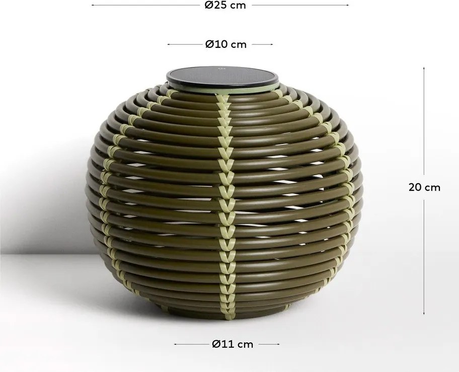 LED stolní /přenosné solární/na USB venkovní svítidlo ø 25 cm Garoina – Kave Home