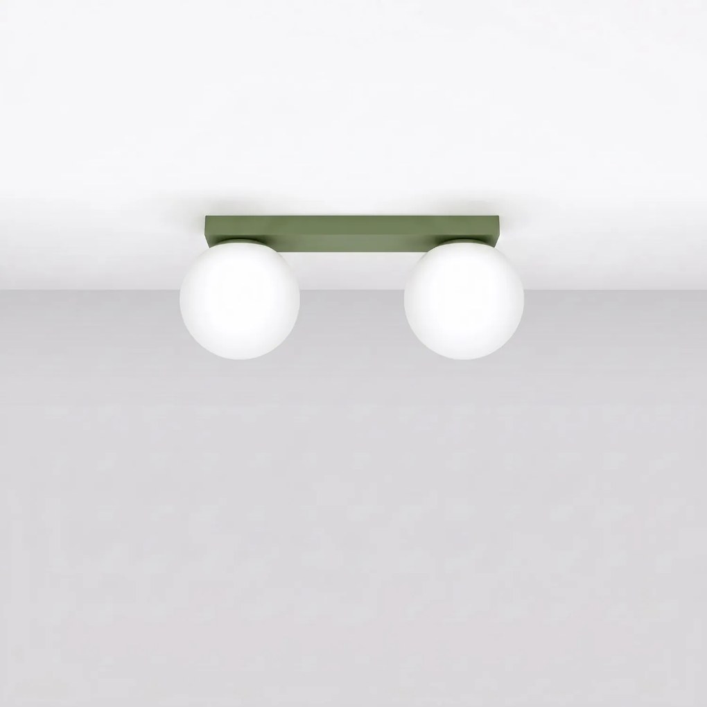 Sollux Lighting Stropní svítidlo YOLI 2 olivově zelené