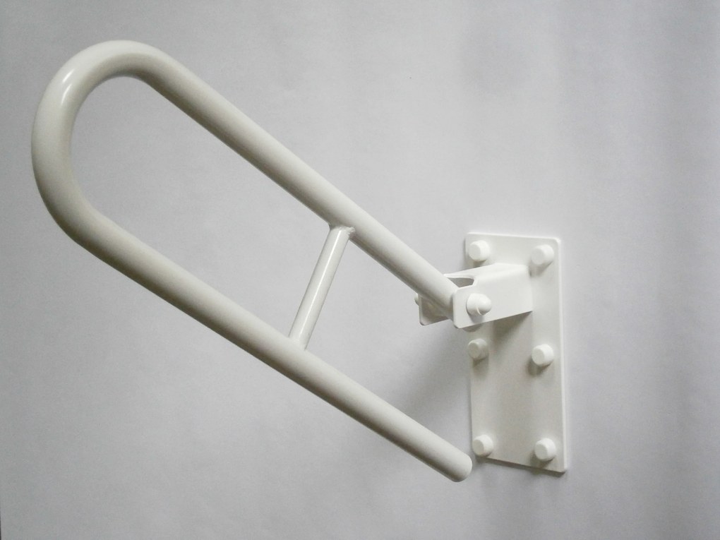 Wela sklopné invalidní U madlo k wc bílé domadlo 191351268882 Délka: 100 cm, Průměr: 30 mm