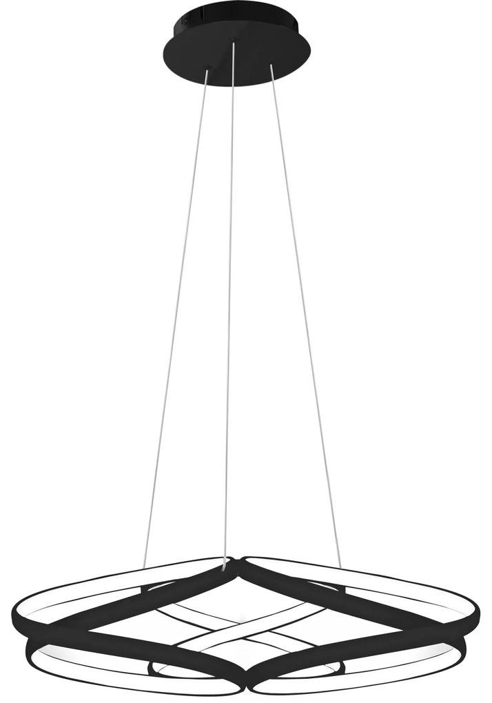 Toolight - LED závěsné svítidlo APP793-CP + dálkové ovládání, černá, OSW-04020