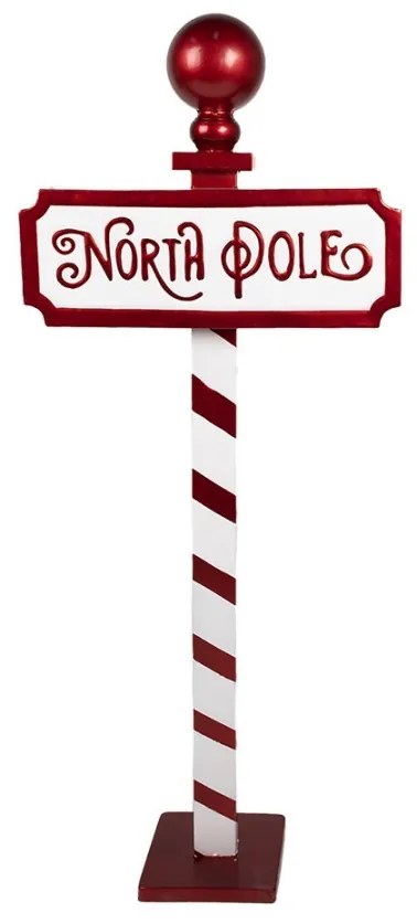 Vánoční dekorace cedule na noze North Pole - 46*18*110 cm