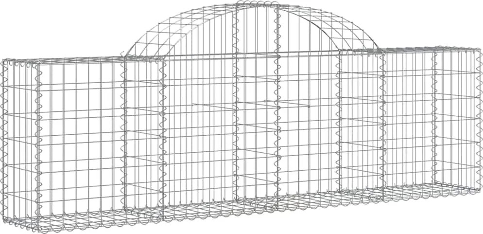Klenutý gabionový koš 200 x 30 x 60/80 cm pozinkované železo 153483