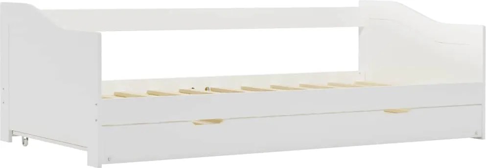 Rám vysouvací postele/pohovky bílý borové dřevo 90 x 200 cm 283149