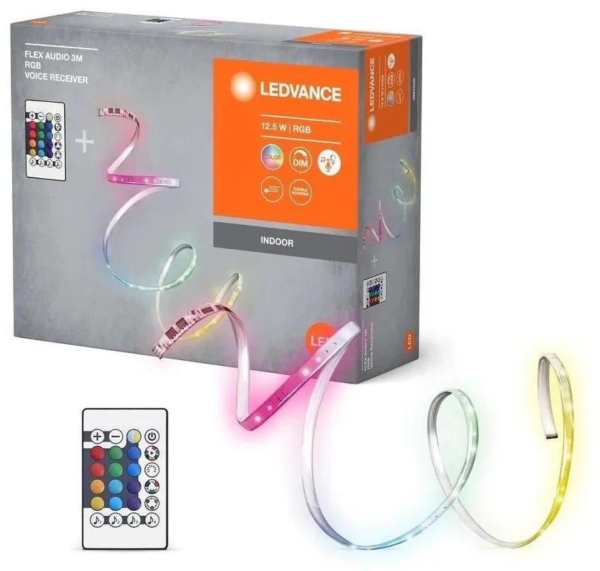 Ledvance | Ledvance - LED RGB Stmívatelný pásek FLEX AUDIO 3m LED/12,5W/230V + DO | P225437