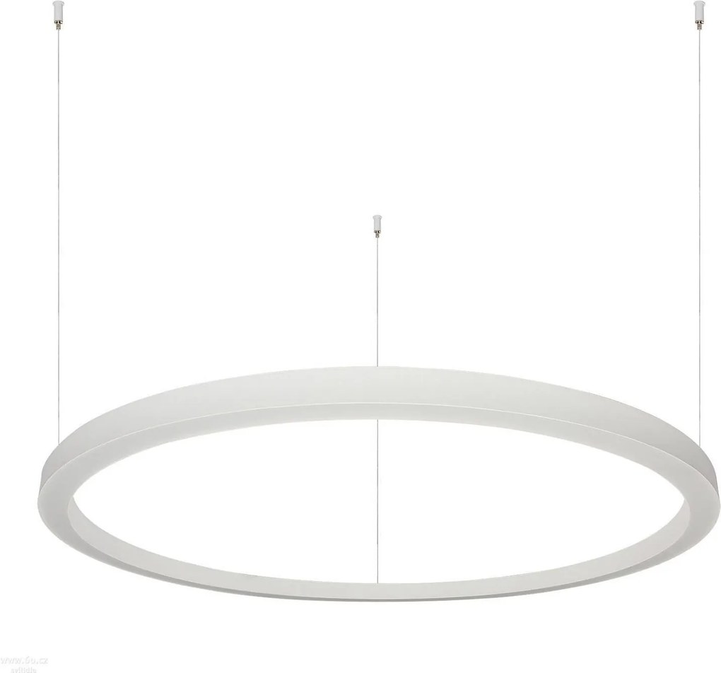 Linea Light 64587 Tour_PU, závěsný kruh pro nepřímé osvětlení, 114W LED 3000K, bílá, prům. 245cm