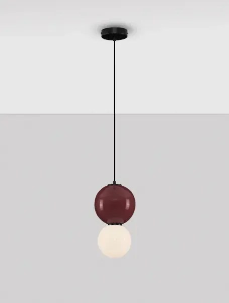 Designový lustr Noesis 18 Bordová