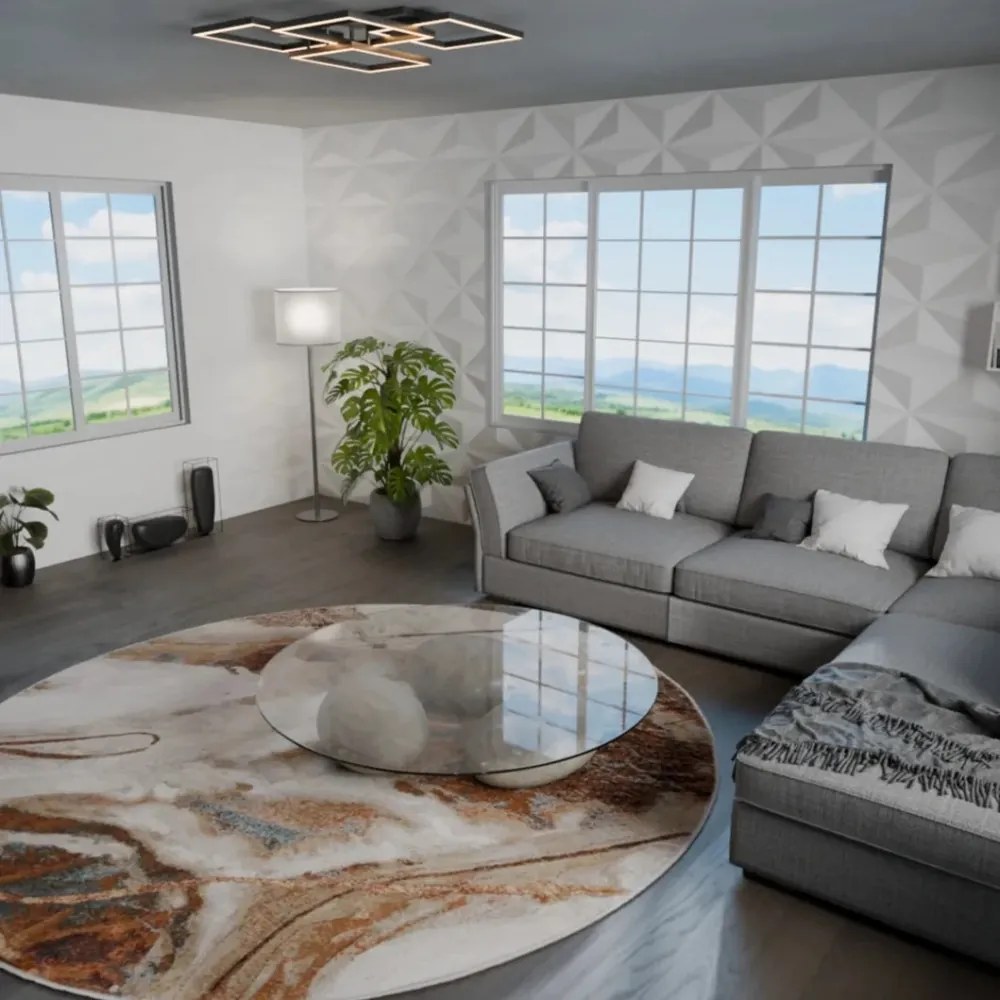 JUTEX Kusový koberec RAMON 63529 7270 kruh BARVA: Vícebarevný, ROZMĚR: 200x200 cm (průměr) kruh