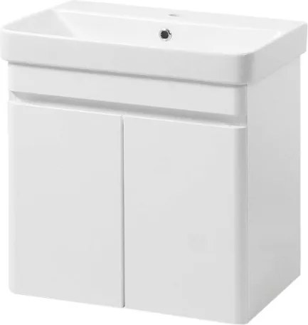 Lavedo Vivace White Air 55 koupelnová skříňka s umyvadlem, lesk