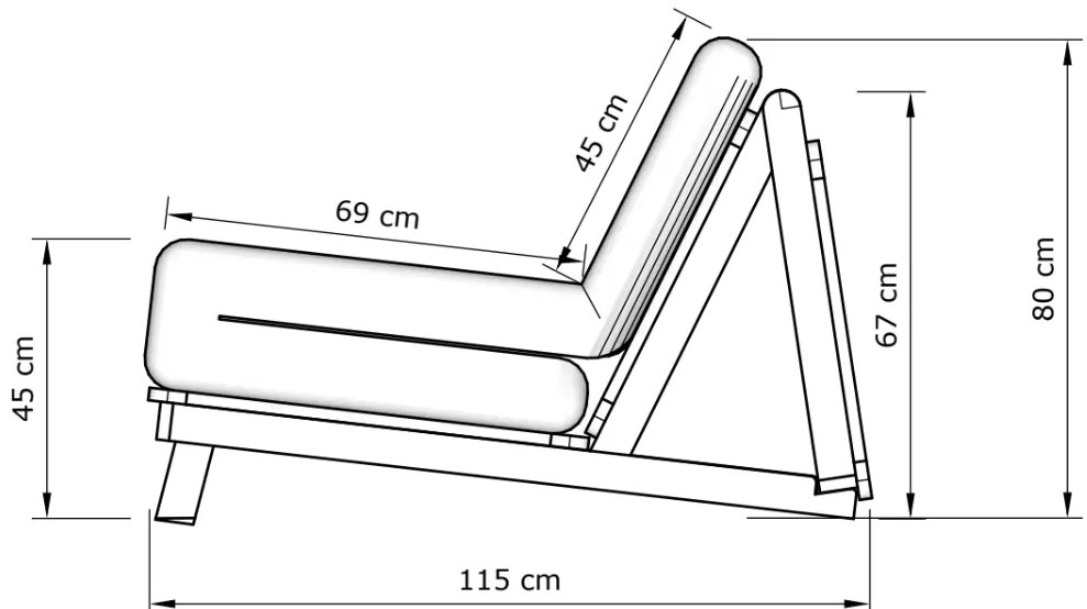 Rozkládací futonová pohovka LAYTI 02 140 cm z - výběr z 9 provedení