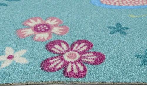 Koberce Breno Metrážový koberec PAPILLON 27, šíře role 400 cm, Modrá, Vícebarevné