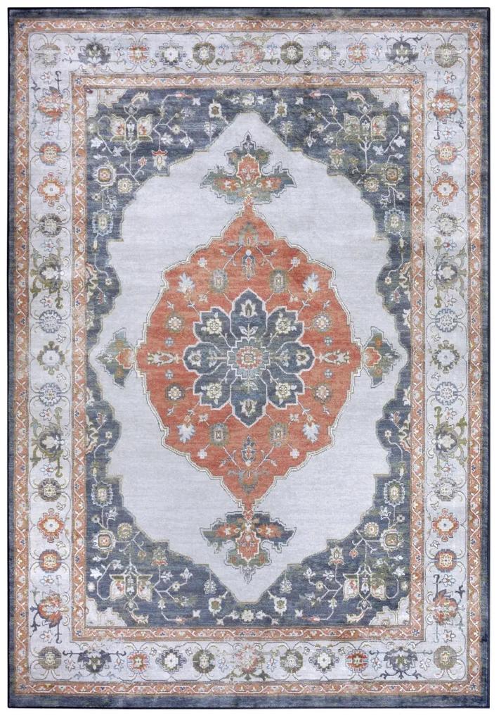 Nouristan - Hanse Home koberce Kusový koberec Amman 105079 Blue, Peach, Coral - 133x195 cm