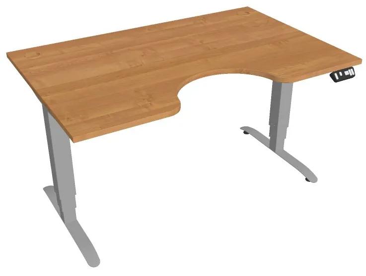 Hobis Motion Elektr. nastavitelný stůl 140x90 s pamětí - HOBIS ERGO MOTION MSE 3M 1400 Dekor stolové desky: olše, Barva kovové podnože: stříbrná