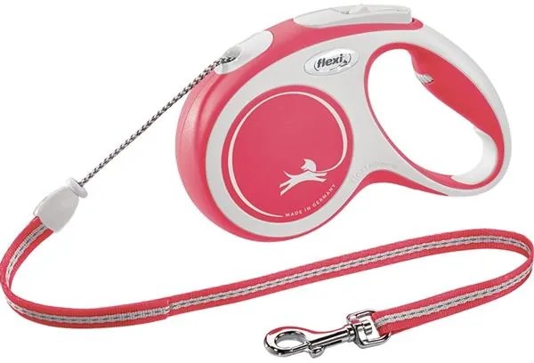 Flexi New Comfort M lanko 5 m červené 20 kg