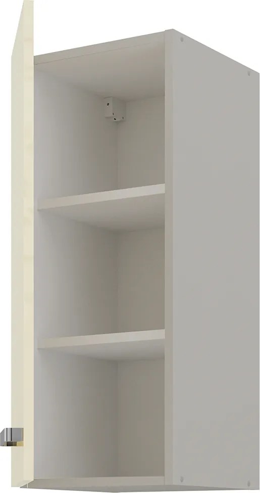 KARMEN | horní skříňka 30 G-72 1F policová | 30 cm | světle šedá/krémová lesk