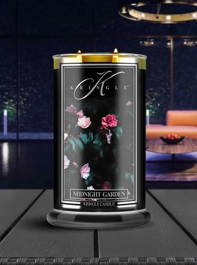 Kringle Candle svíčka Reserve Midnight Garden (sójový vosk), 623 g