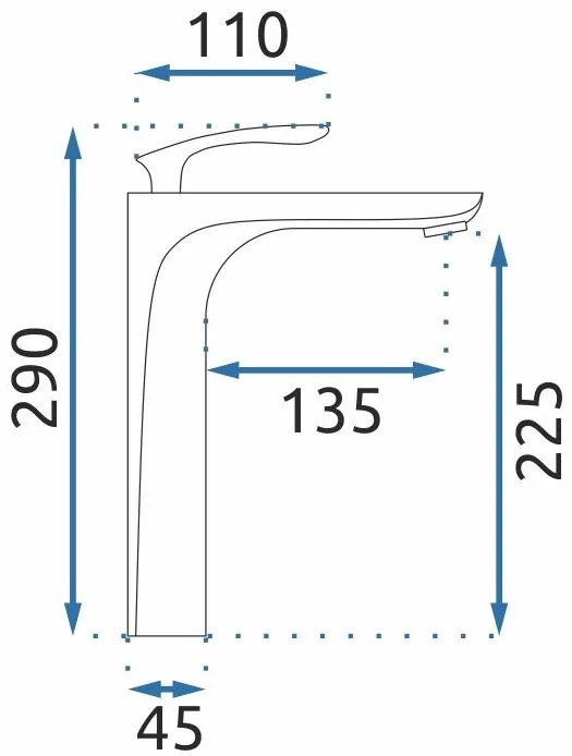 Umyvadlová baterie REA ORBIT vysoká chrom